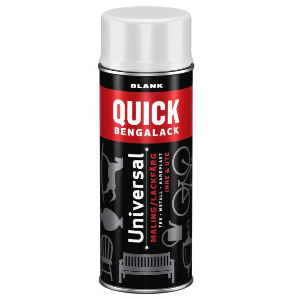 Quick Spraylakk Nr 01 Hvit Blank - 400 Ml - Maskinsalg